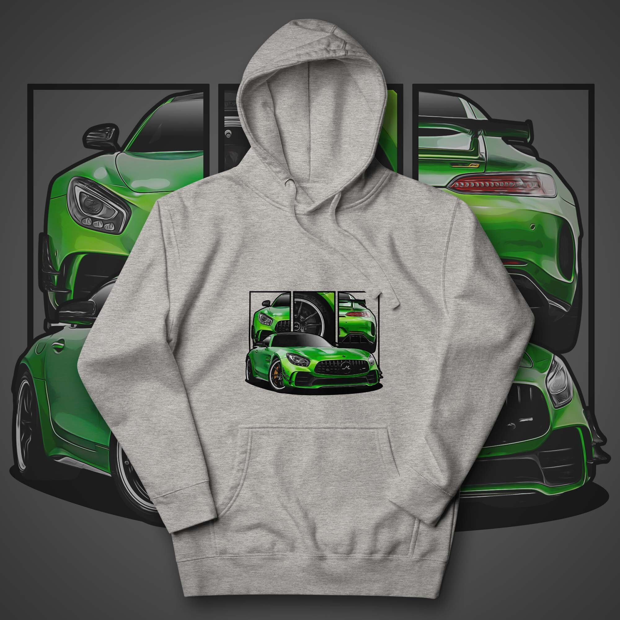 Mercedes Inspired AMG GT-R, Cartoon Art Unisex Hoodie, Toon Art ...