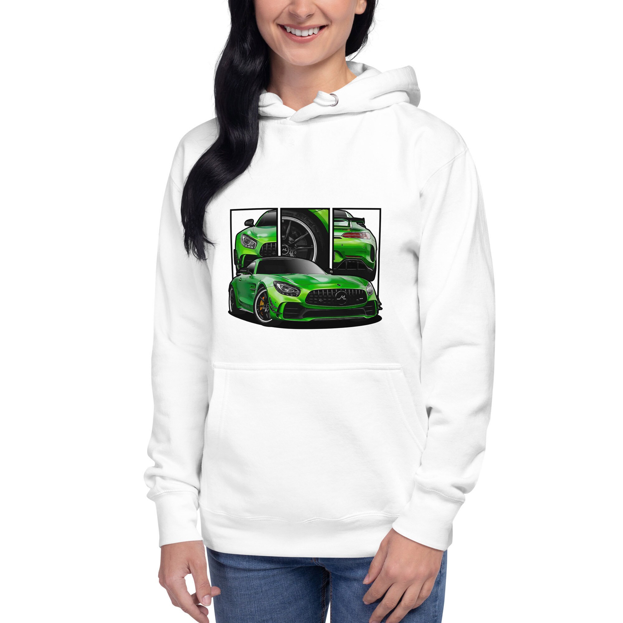 Mercedes Inspired AMG GT-R, Cartoon Art Unisex Hoodie, Toon Art ...