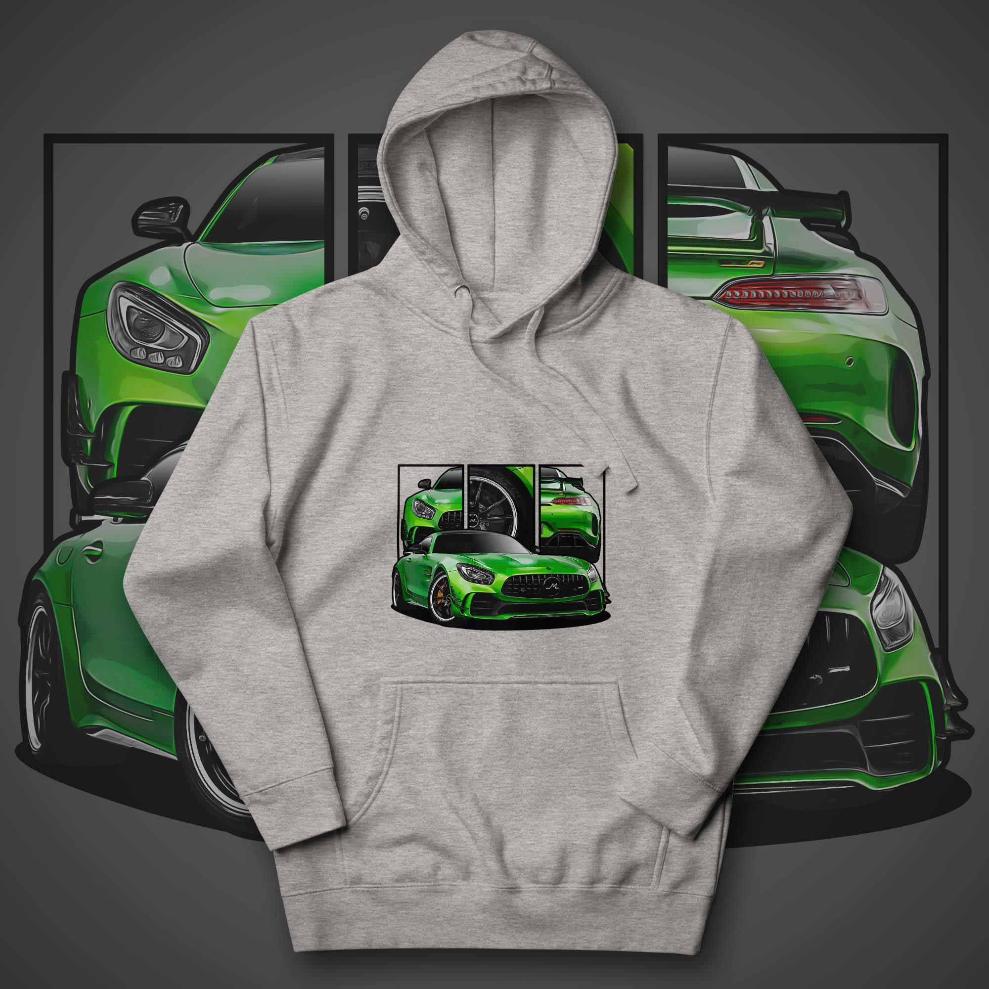 Mercedes Inspired AMG GT-R, Cartoon Art Unisex Hoodie, Toon Art ...