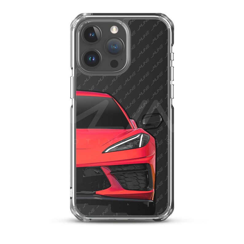 Chevrolet Corvette Stingray C8 Torch Red Clear iPhone & Samsung Case ...