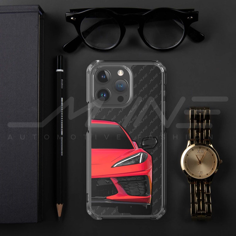Chevrolet Corvette Stingray C8 Torch Red Clear iPhone & Samsung Case ...
