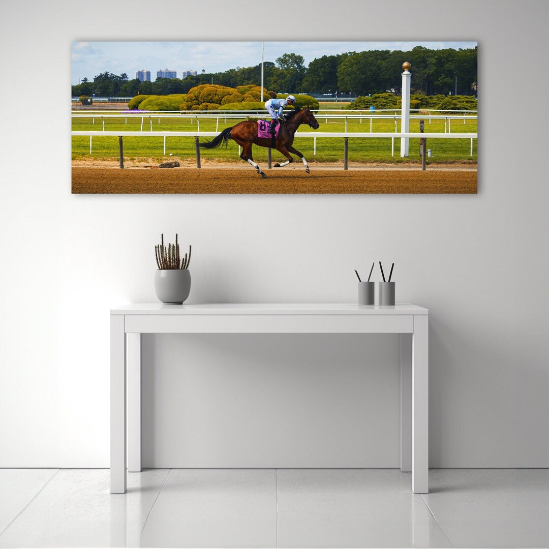 Belmont Race Track Mounted Canvas 12x36 - Etsy