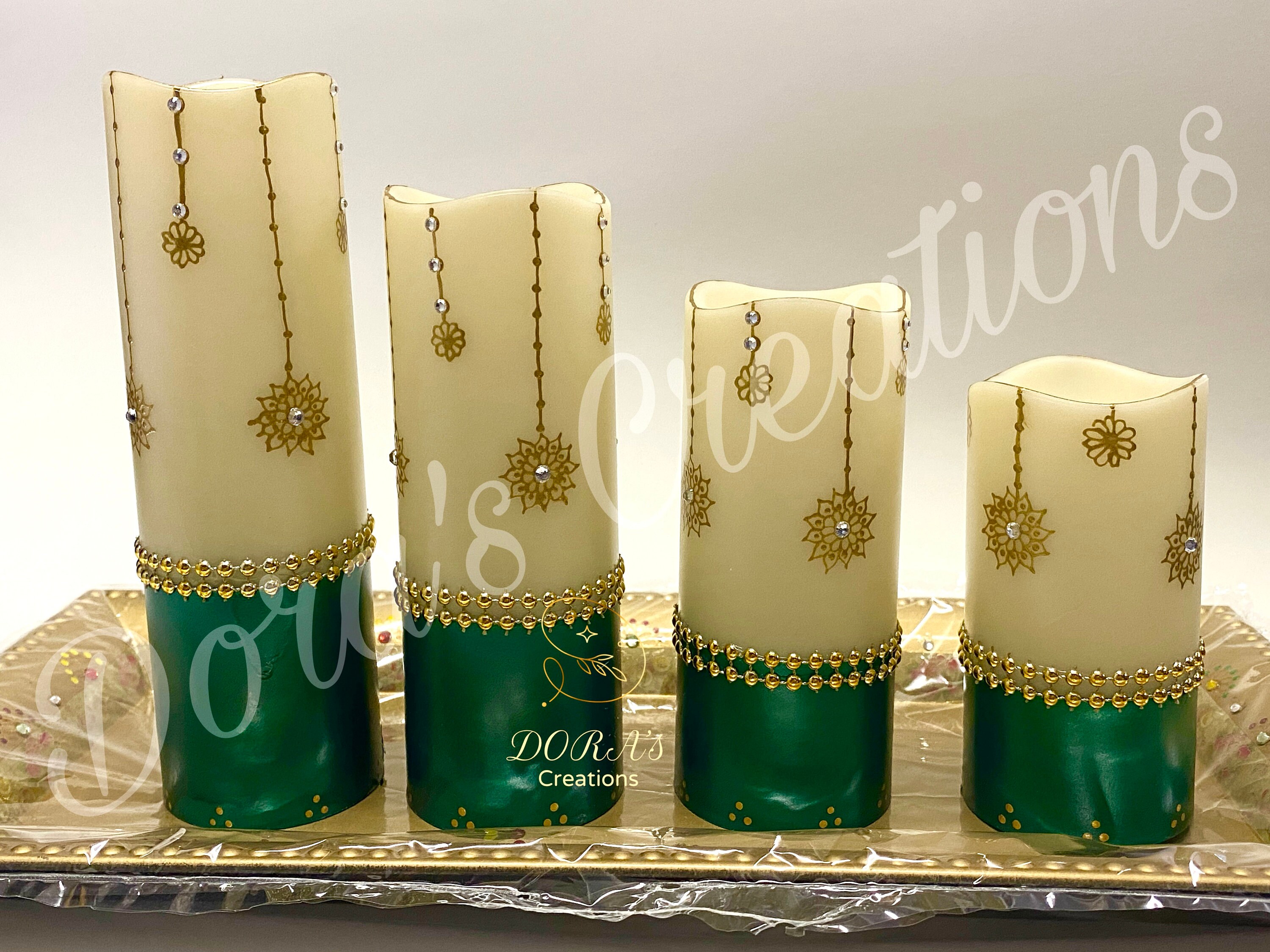 Decorative LED Flameless Candles With Remote, Festive Candles Set of 4 ...