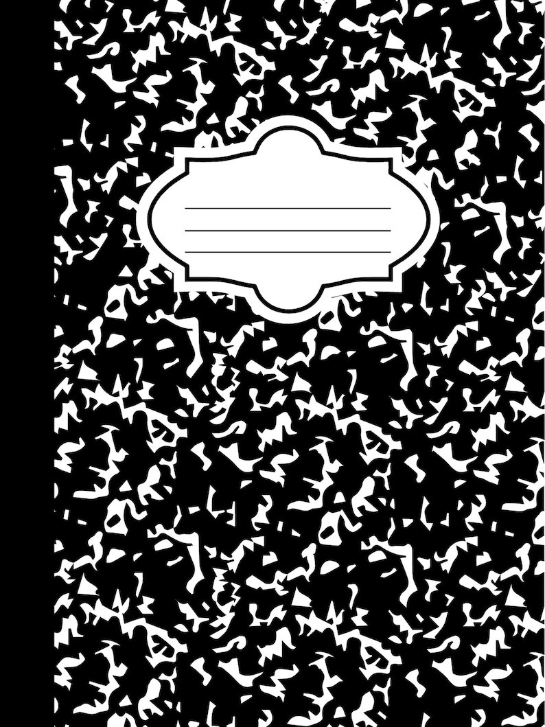 Composition Book | Notebook Cover Template Design | PDF, PNG and SVG ...