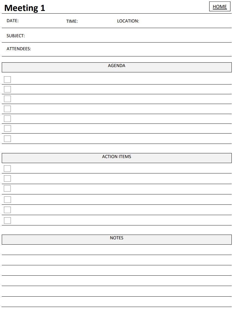 Project Planner With SWOT, Brainstorming, Meeting Pages & Notes ...