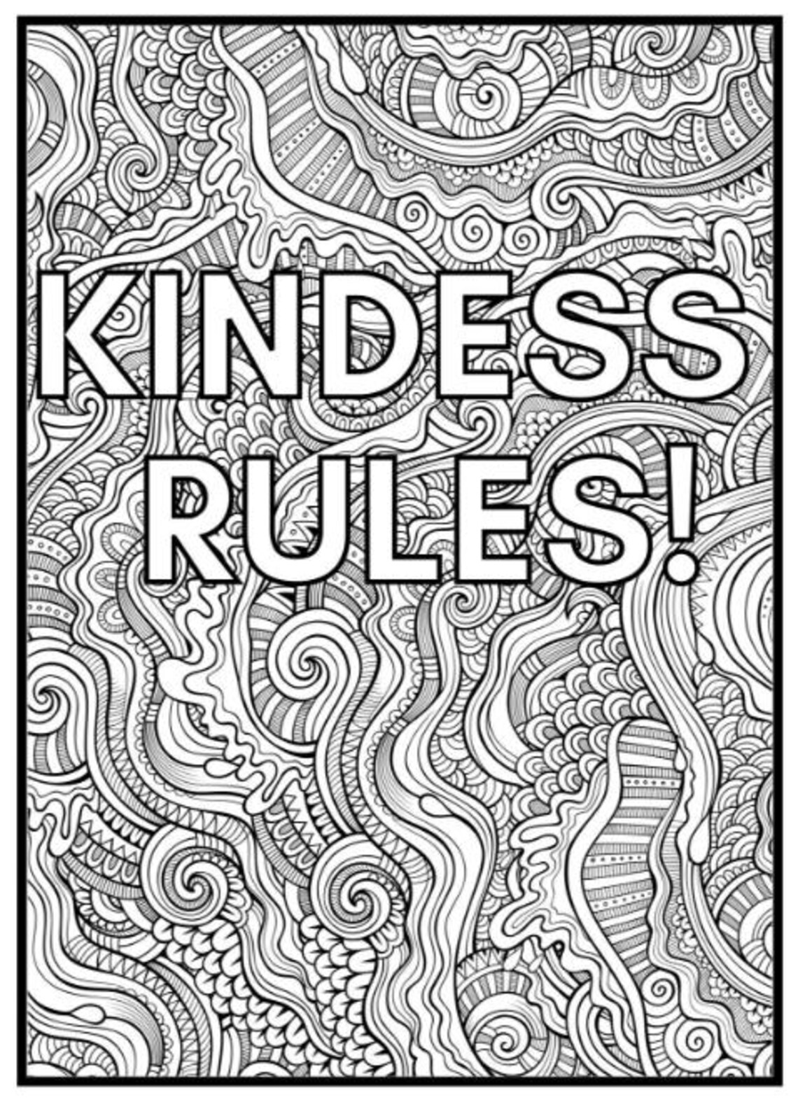 Coloring Pages | Motivational | Mandala | 3 Pages | PDF (kindness Rules ...