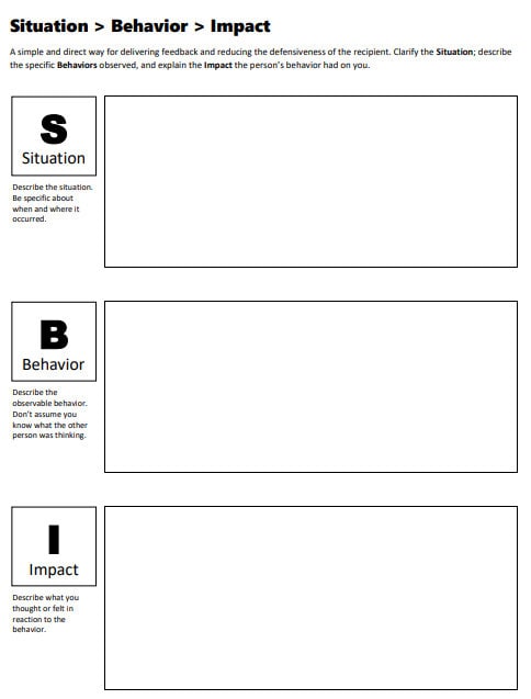 Situation Behavior Impact Template | Digital Download PDF, PNG, & SVG ...