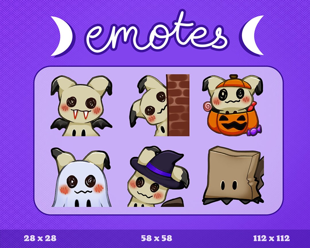 Halloween Mimikyu Pokemon Character Twitch Emotes - Etsy