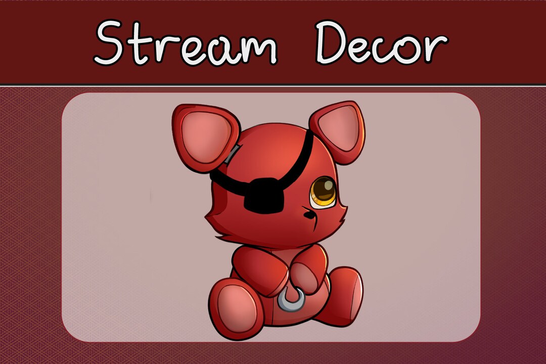 Cute Foxy Plushie Stream Decoration | 1000 X 1000 Px | - Etsy