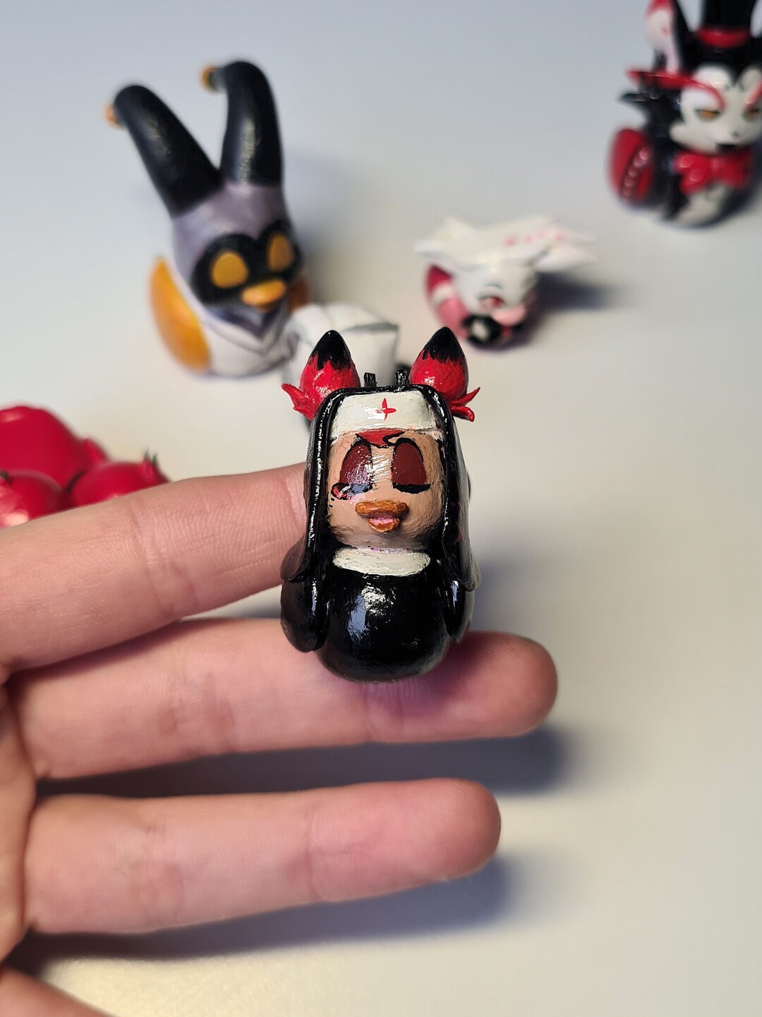 Clay Duckies Figures Hazbin Hotel Inspired Hades Cerberus Duck Magnet ...