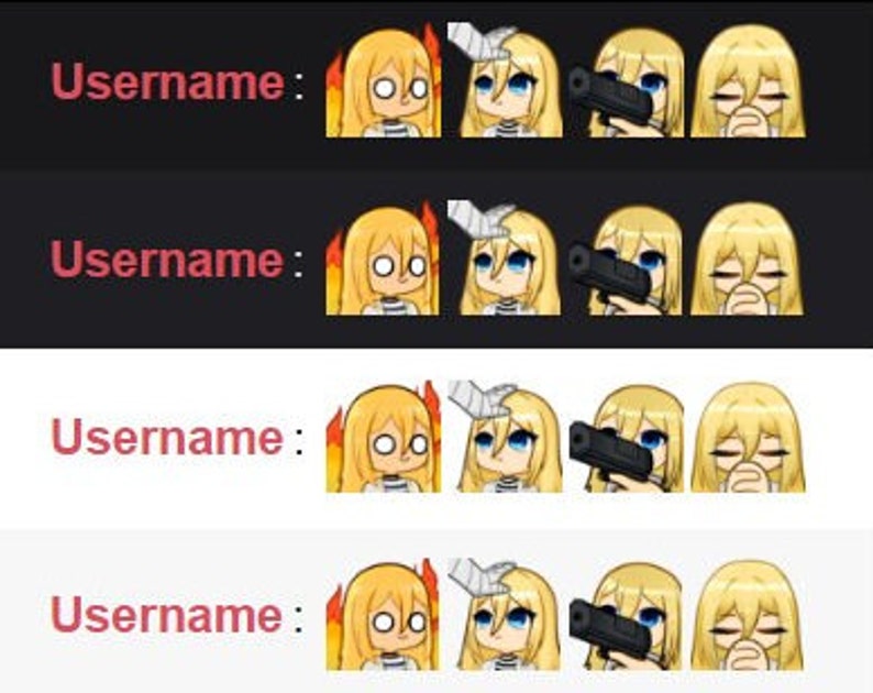 Chibi Anime Girl Emotes - Etsy