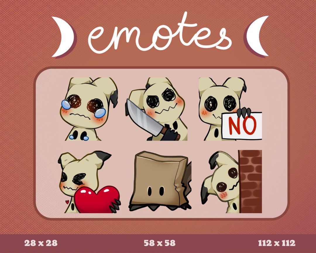 Mimikyu Pokemon Twitch Emotes 28 Px 56 Px 112 Px - Etsy