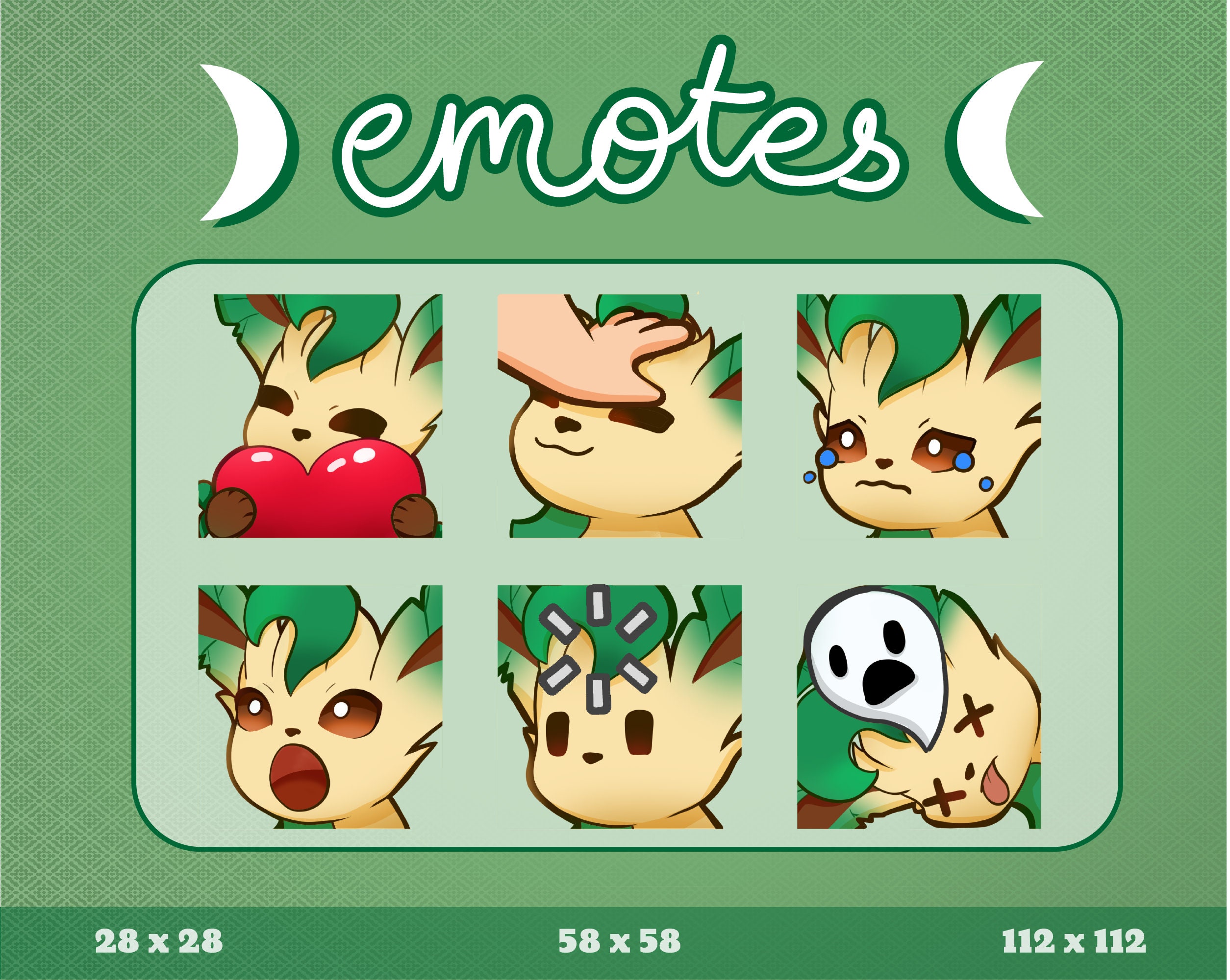 Leafeon Eeveelution Pokemon Twitch Emote - Etsy
