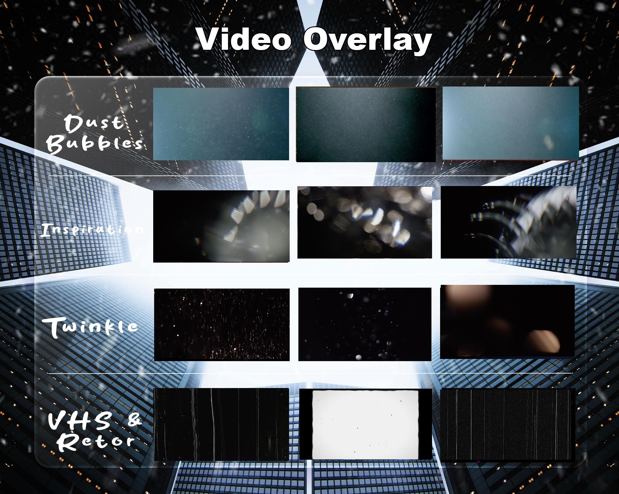 Hd Video Overlays Bundle Cinematic Overlays Pack: Distortion, Dust ...