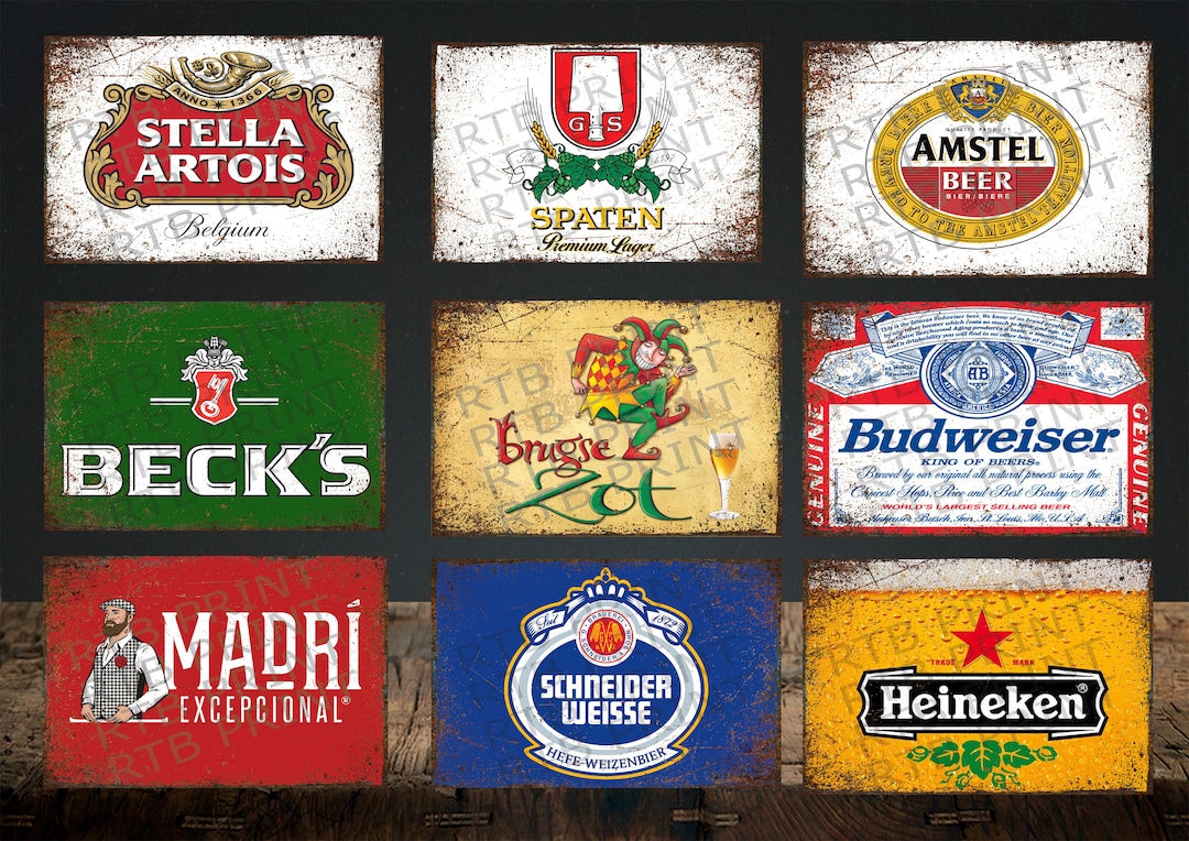 2 - Beer Signs A4 Vintage Metal (part 2) - Etsy UK