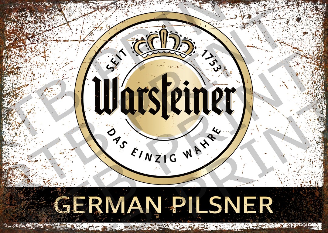 Warsteiner Vintage A4 Metal Beer Sign - Etsy