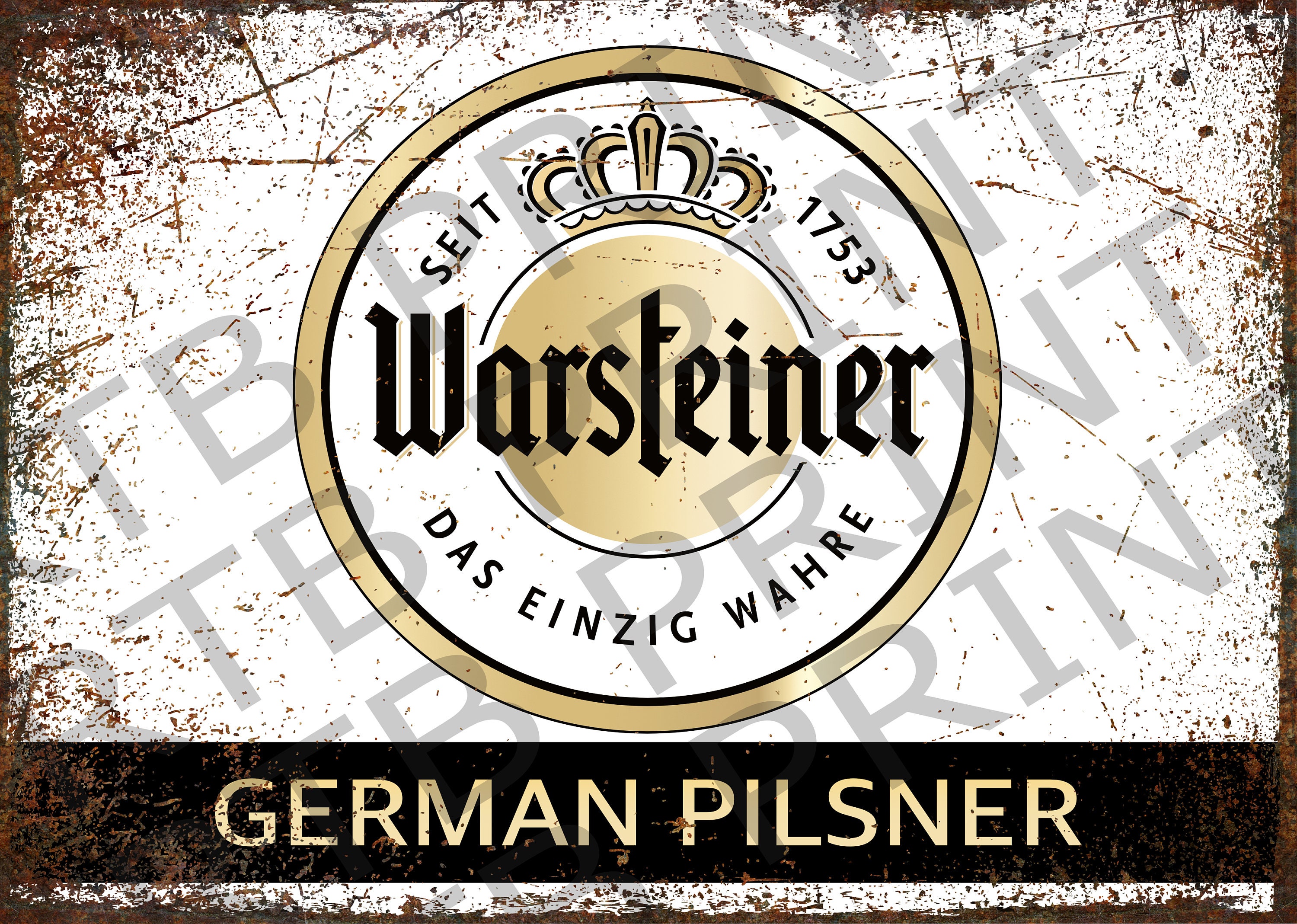 Warsteiner Vintage A4 Metal Beer Sign - Etsy UK