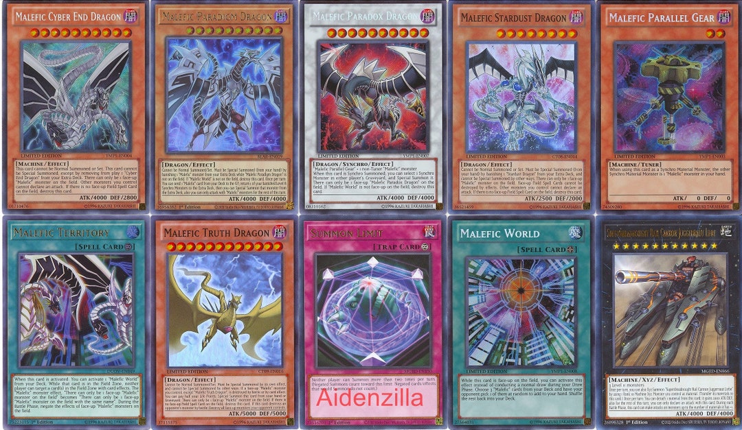 Yugioh Malefic Deck Paradox Dragon Cyber End Stardust World - Etsy