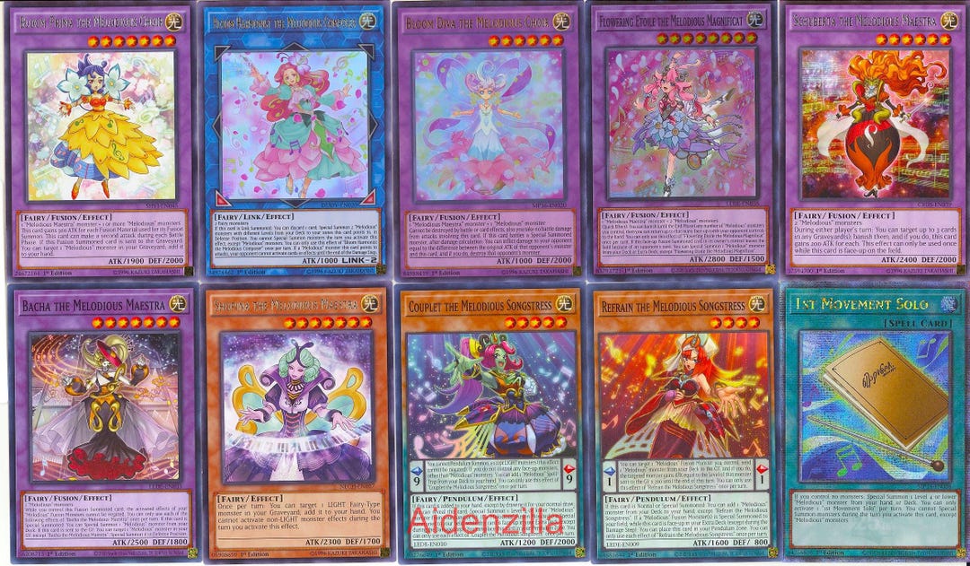 Yugioh Melodious Deck - 1st Movement Solo Bloom Flowering Etoile ...