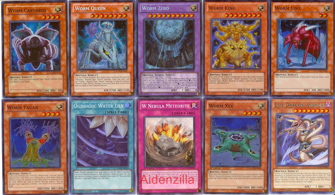 Yugioh Worm Deck - Zero King Queen Xex Evil Dragon Yagan Ananta Reptile - Etsy