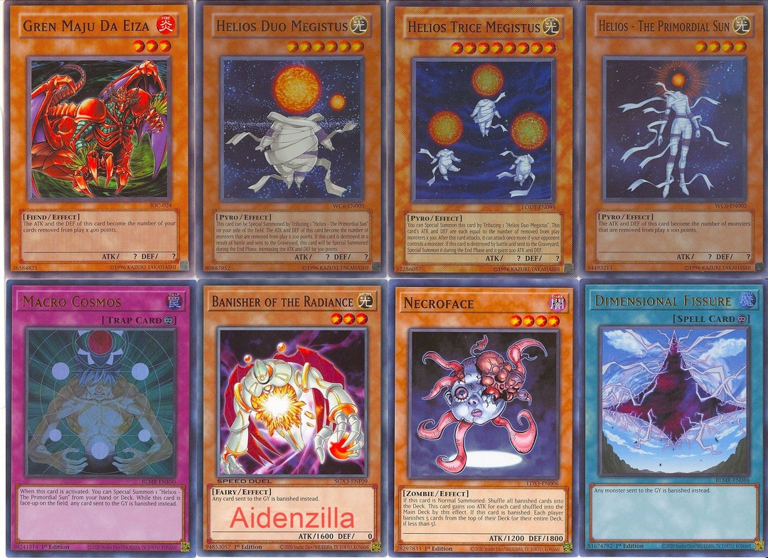 Yugioh Helios Banish Deck - Lyman Banner Trice Megistus Gren Maju Da ...