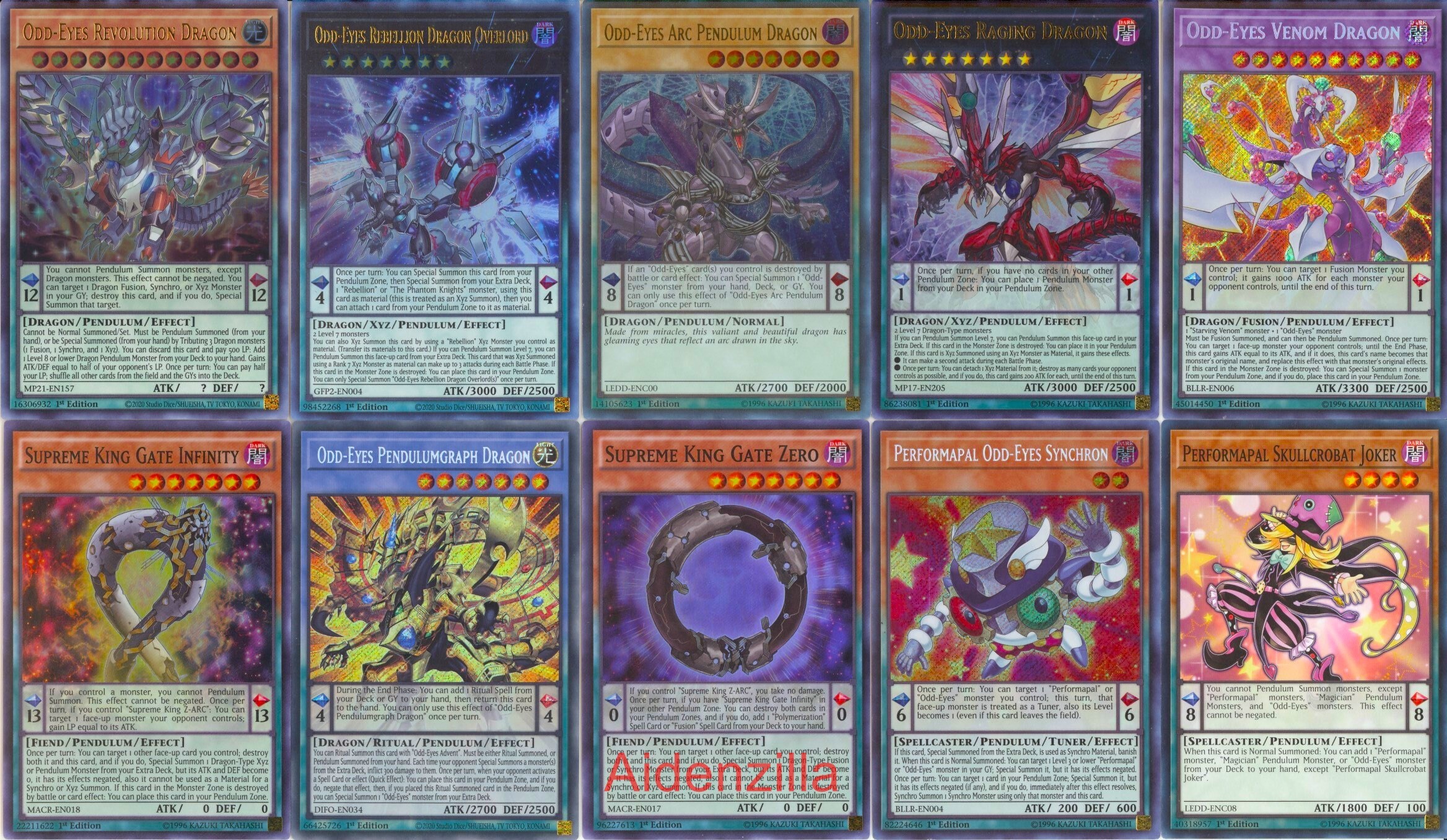 Yugioh Odd-eyes Pendulum Deck Rebellion Dragon Arc Dissolver - Etsy