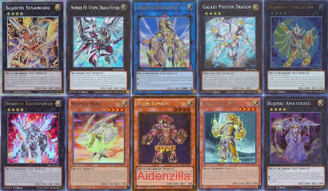 Yugioh Bujin Deck - Bujinki Ahashima Arasuda Utopic Draco Future Galaxy ...