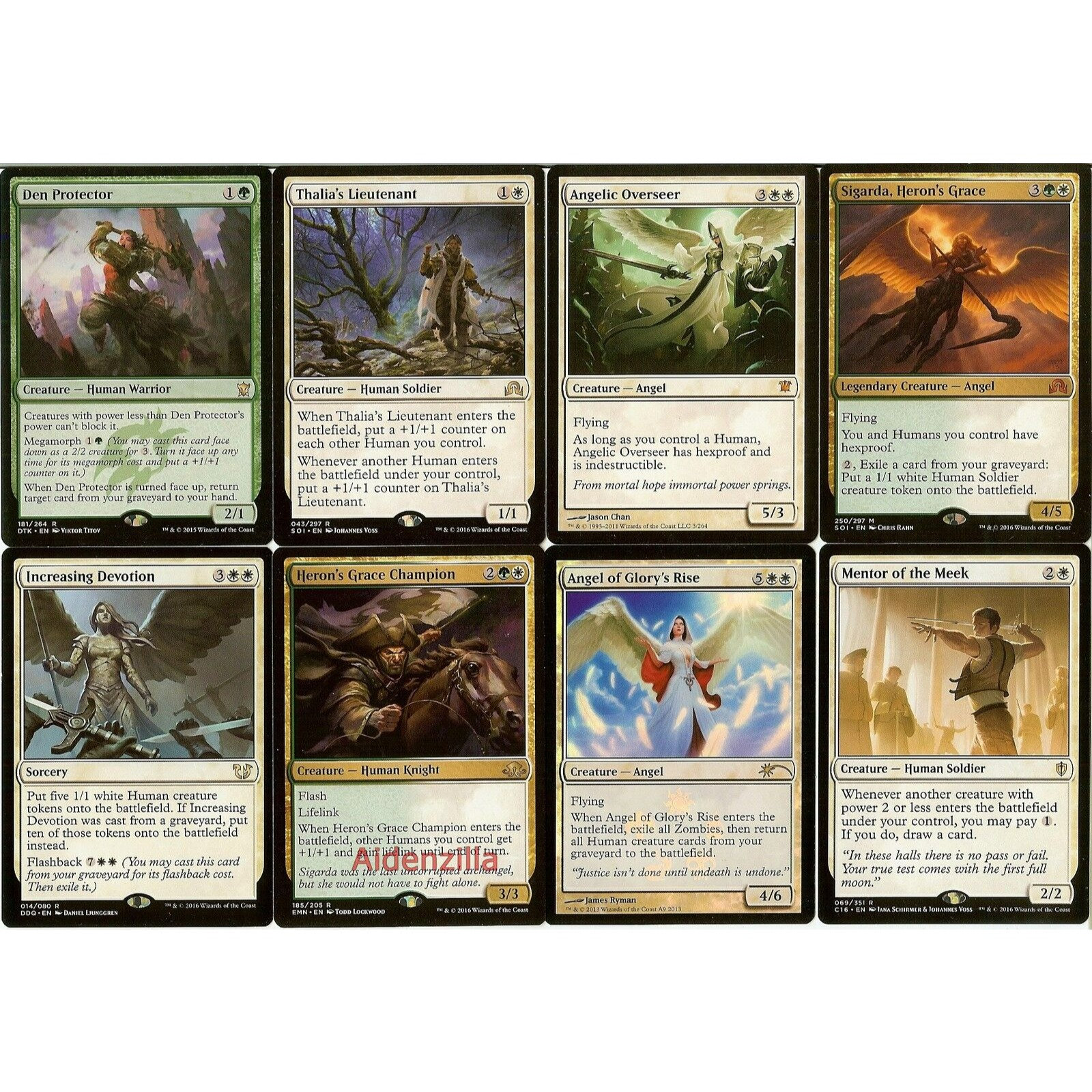 MTG Human Deck - White Green - Sigarda Thalia's Lieutenant - Magic the ...