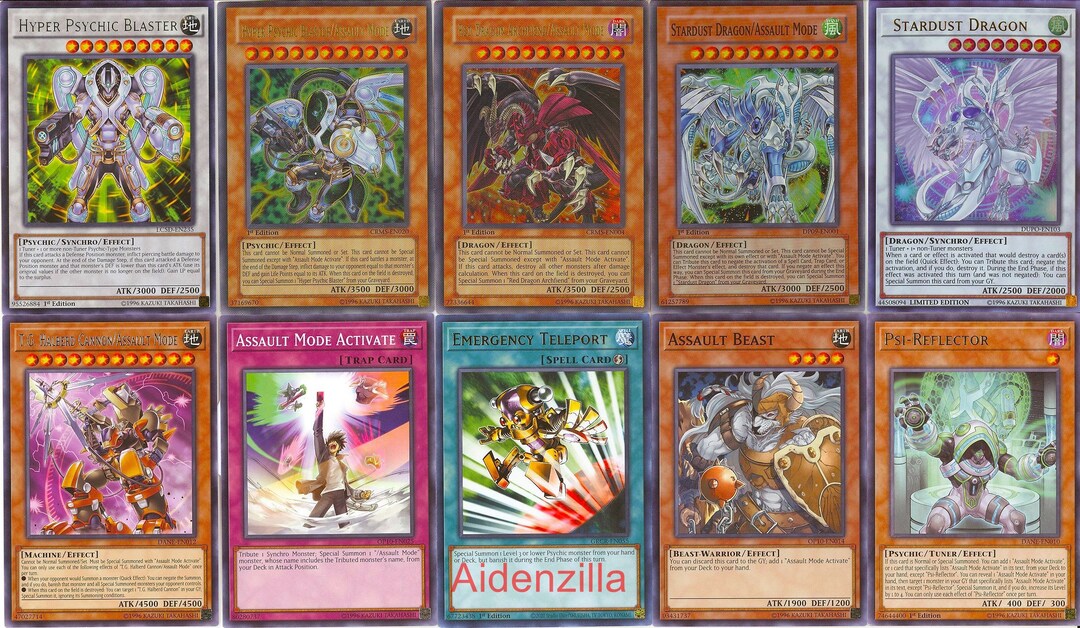 Yugioh Assault Mode Deck - Red Dragon Archfiend Stardust Psi-reflector ...