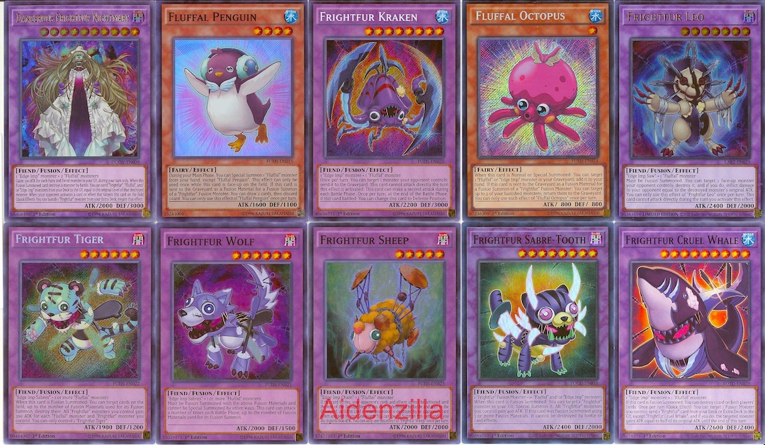 Yugioh Fluffal Frightfur Deck - Kraken Tiger Penguin Octopus - Etsy