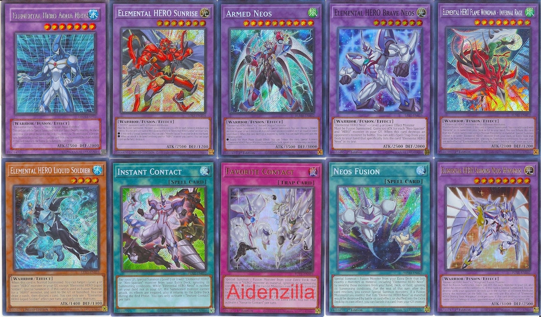Yugioh Neo-spacian Deck - Elemental Hero Shining Neos Wingman Shuffle ...