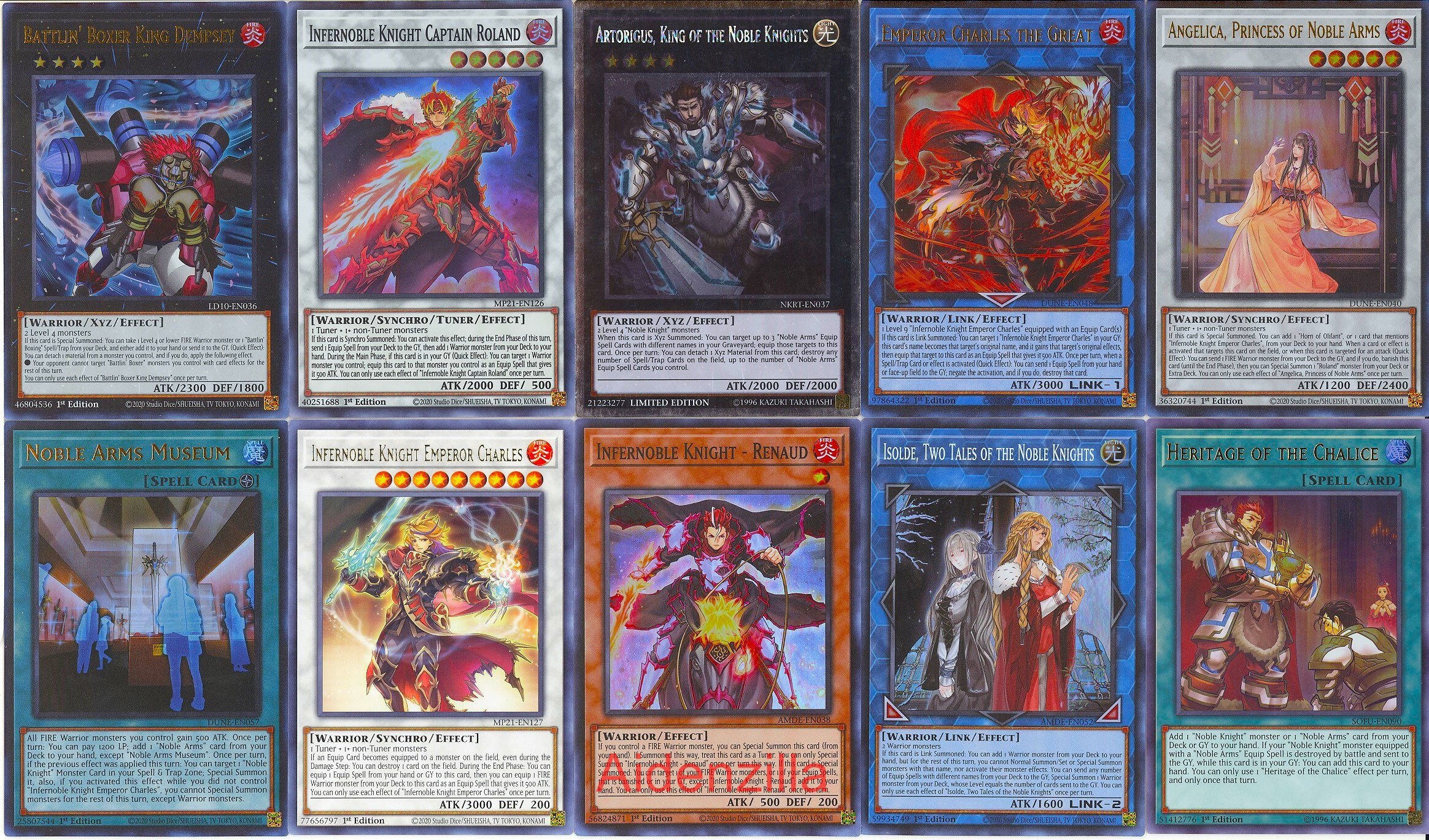 Yugioh Infernoble Deck Heritage Chalice Noble Arms Museum Artorigus ...