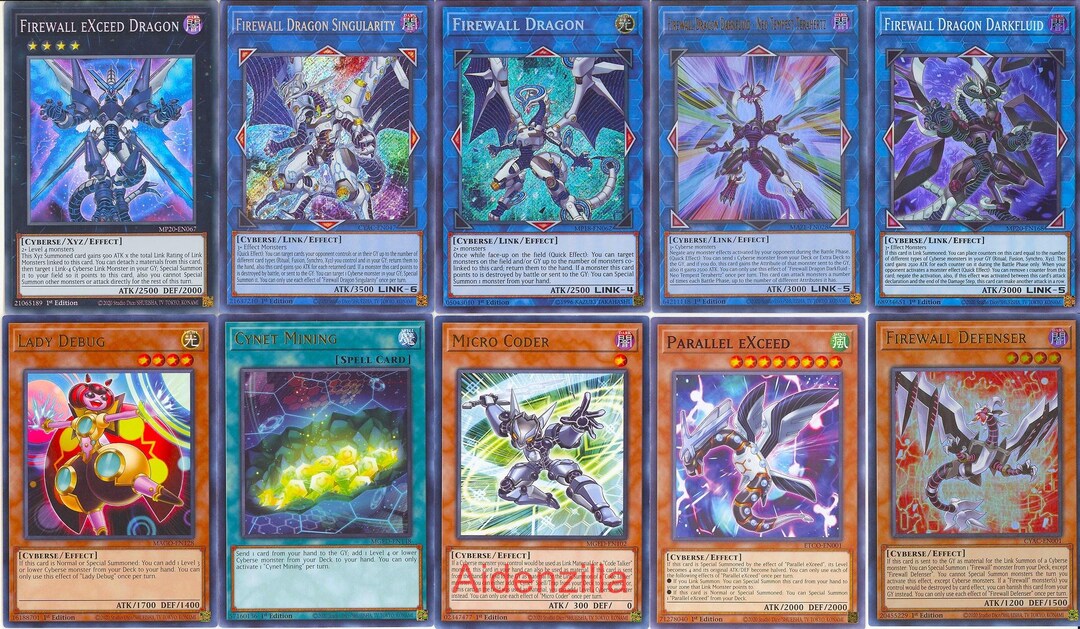 Yugioh Firewall Dragon Code Talker Deck Singularity Defenser Cynet ...