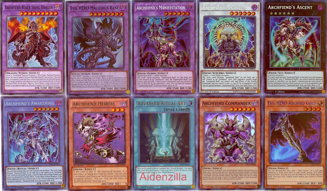 Yugioh Summoned Skull Archfiend Deck Ascent Call Awakening - Etsy