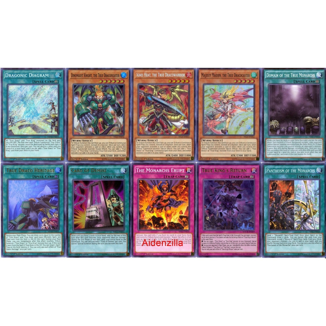 Yugioh True Draco Deck - Pantheism Domain Monarchs Dragonic Diagram ...