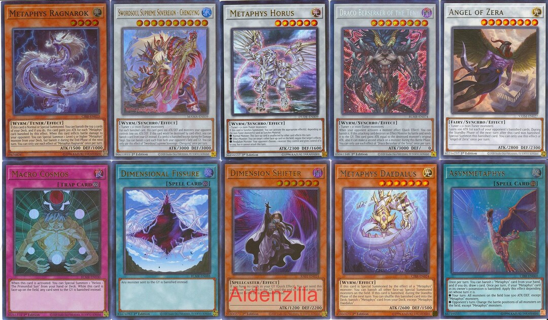Yugioh Metaphys Deck Horus Ragnarok Asymmetaphys Dimensional Fissure Banish - Etsy