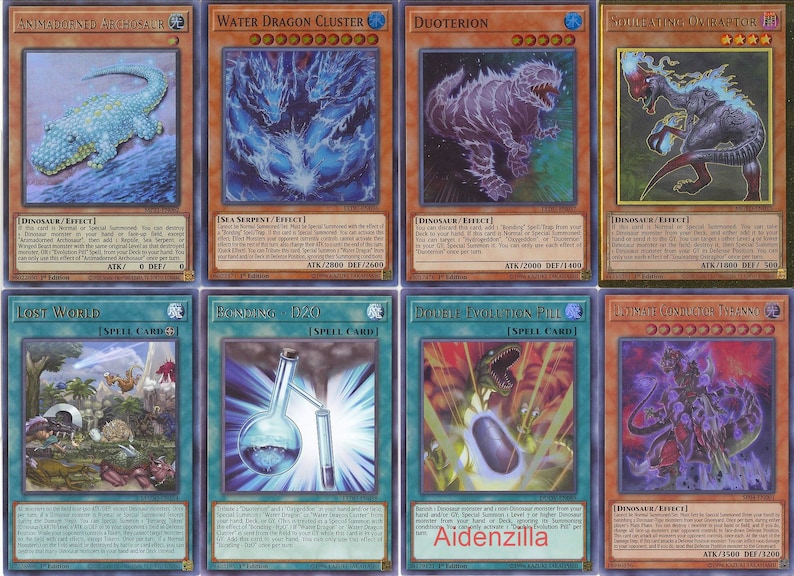 Yugioh Bastion Water Dragon Deck Cluster Duoterion Dinosaur Archosaur ...
