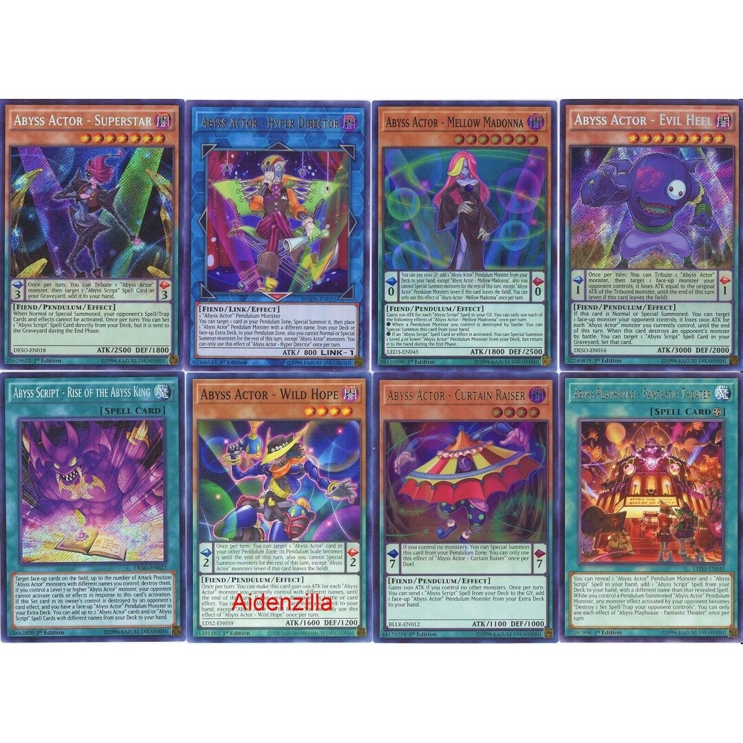 Yugioh Abyss Actor Pendulum Deck Curtain Raiser Mellow Madonna Hyper ...
