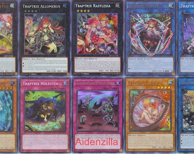 Yugioh Traptrix Deck - Rafflesia Sera Trap Hole Pudica Holeutea ...
