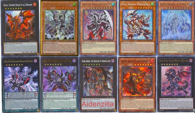 Yugioh Armed Dragon Thunder Deck - Dragon Ruler Blaze, Supreme Dark ...