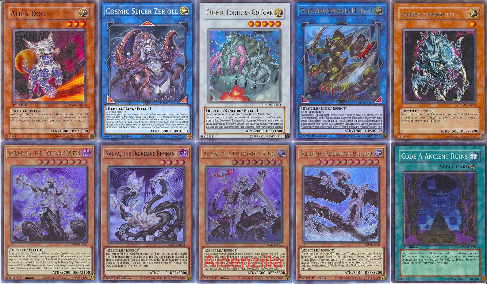 Yugioh Alien Ogdoadic Deck Cosmic Fortress Gol'gar Code A Ancient Ruins - Etsy