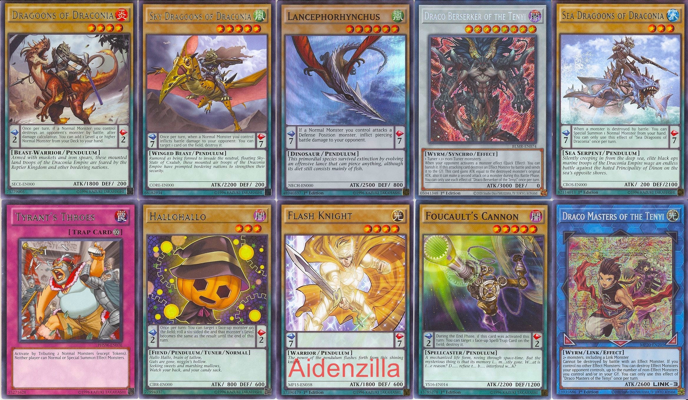 Yugioh Normal Pendulum Deck Lancephorhynchus Sky Dragoons of Draconia ...