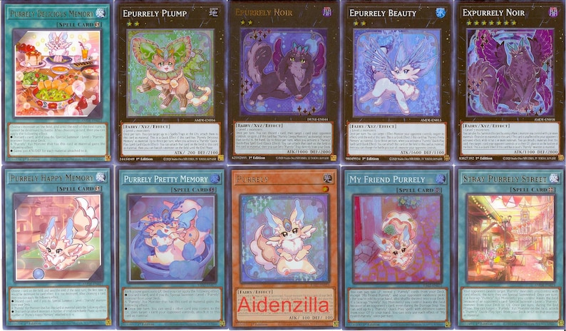 Yugioh Purrely Deck - Epurrely Noir Beauty Plump My Friend Memory Stray ...