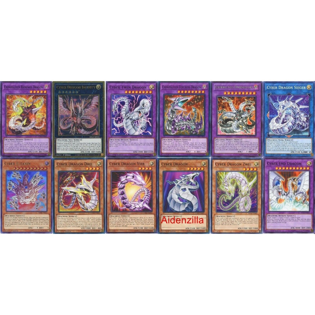 Yugioh Zane Truesdale Deck Cyber Dragon Ouroboros Cyberdark - Etsy