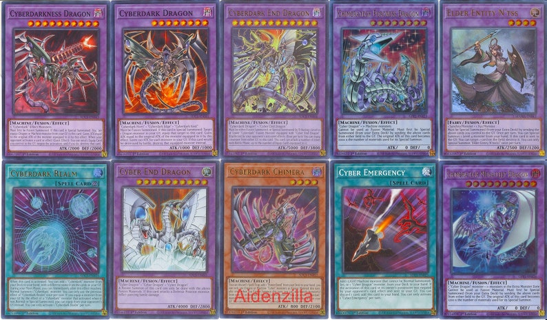 Yugioh Cyberdark Deck - Cyber End Dragon Cyberdarkness Chimera Horizon ...
