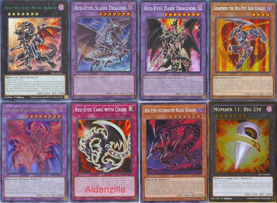 Yugioh Red-eyes Black Dragon Deck Dark Dragoon Slash - Etsy