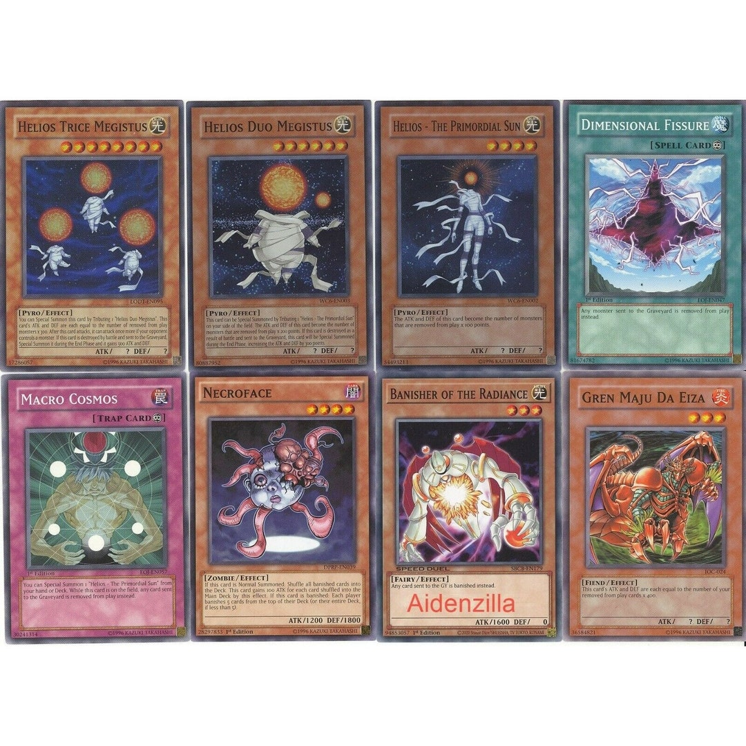 Yugioh Helios Banish Deck Lyman Banner Trice Megistus Gren - Etsy