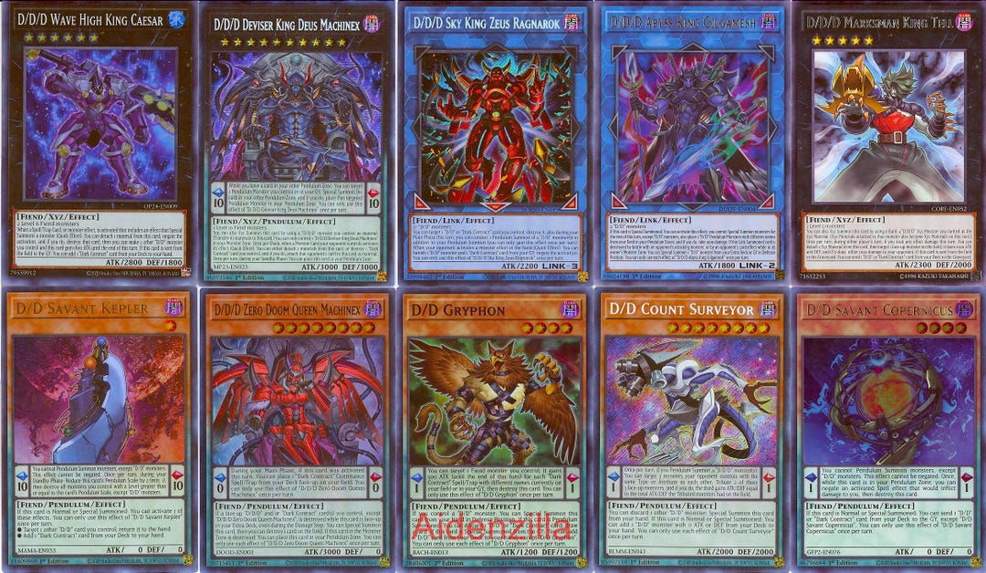 Yugioh D/D/D Deck - Count Surveyor Deviser King Deus Machinex Zero Doom ...