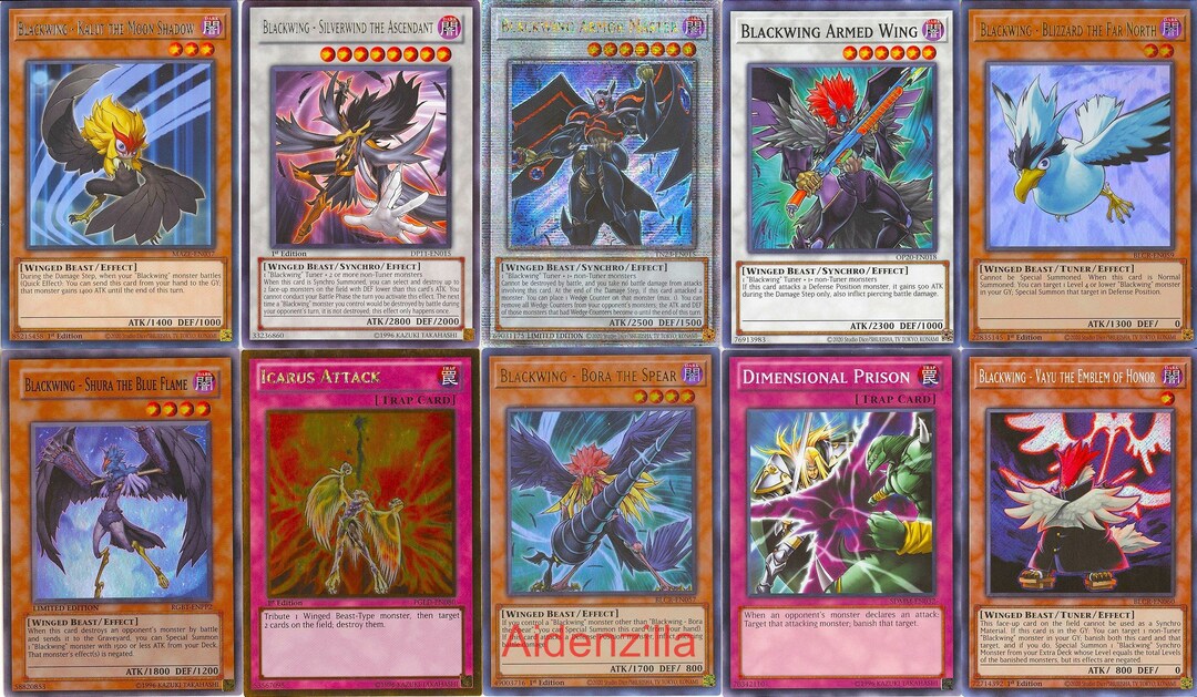 Yugioh Blackwing Deck - Edison Retro Format - Silverwind Ascendant - Etsy