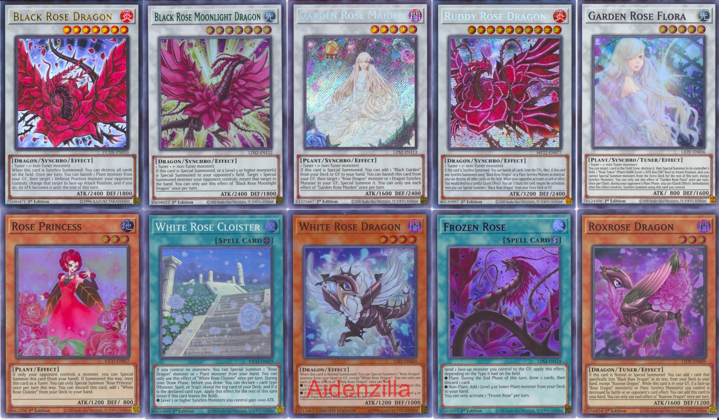 Yugioh Akiza Izinski Rose Dragon Deck Ruddy Garden Rose - Etsy